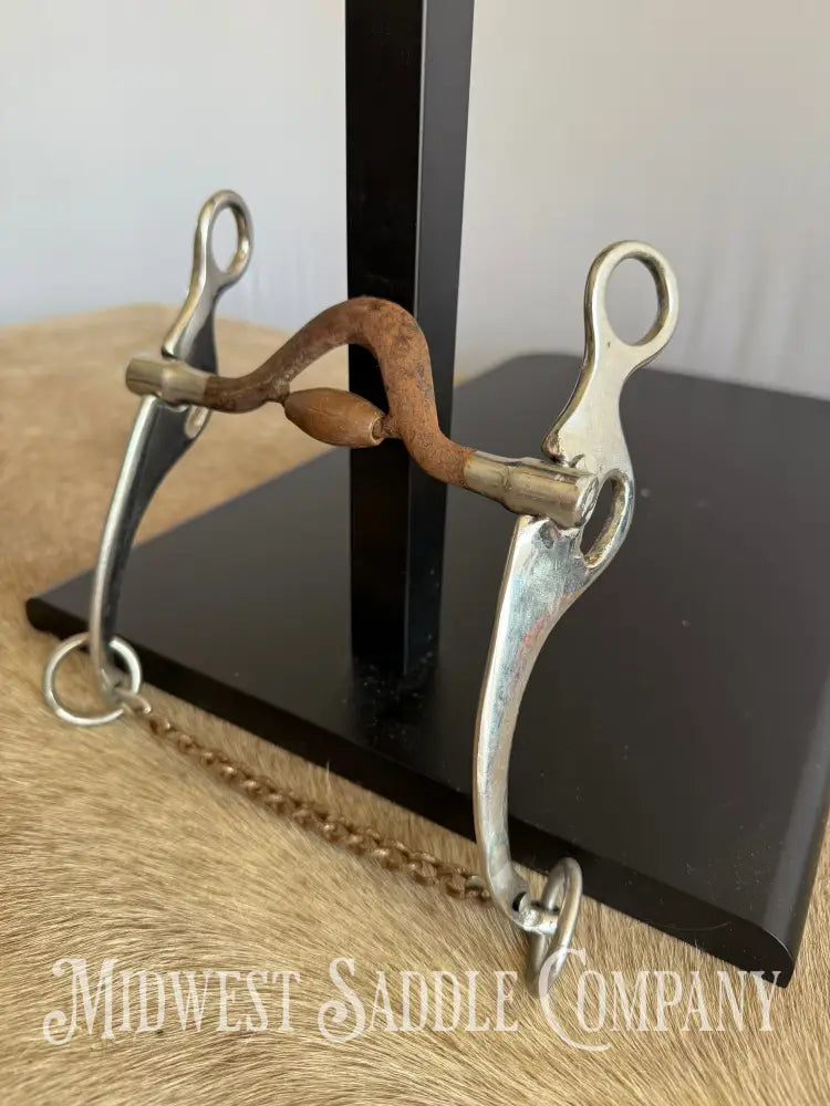 Medium Port Roller Western Horse Curb Bit – Midwest Saddle Company, LLC.